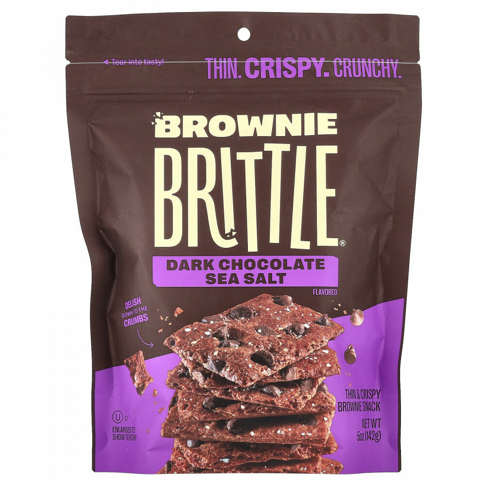 Sheila G's, Brownie Brittle®, морская соль из темного шоколада, 142 г (5 унций)