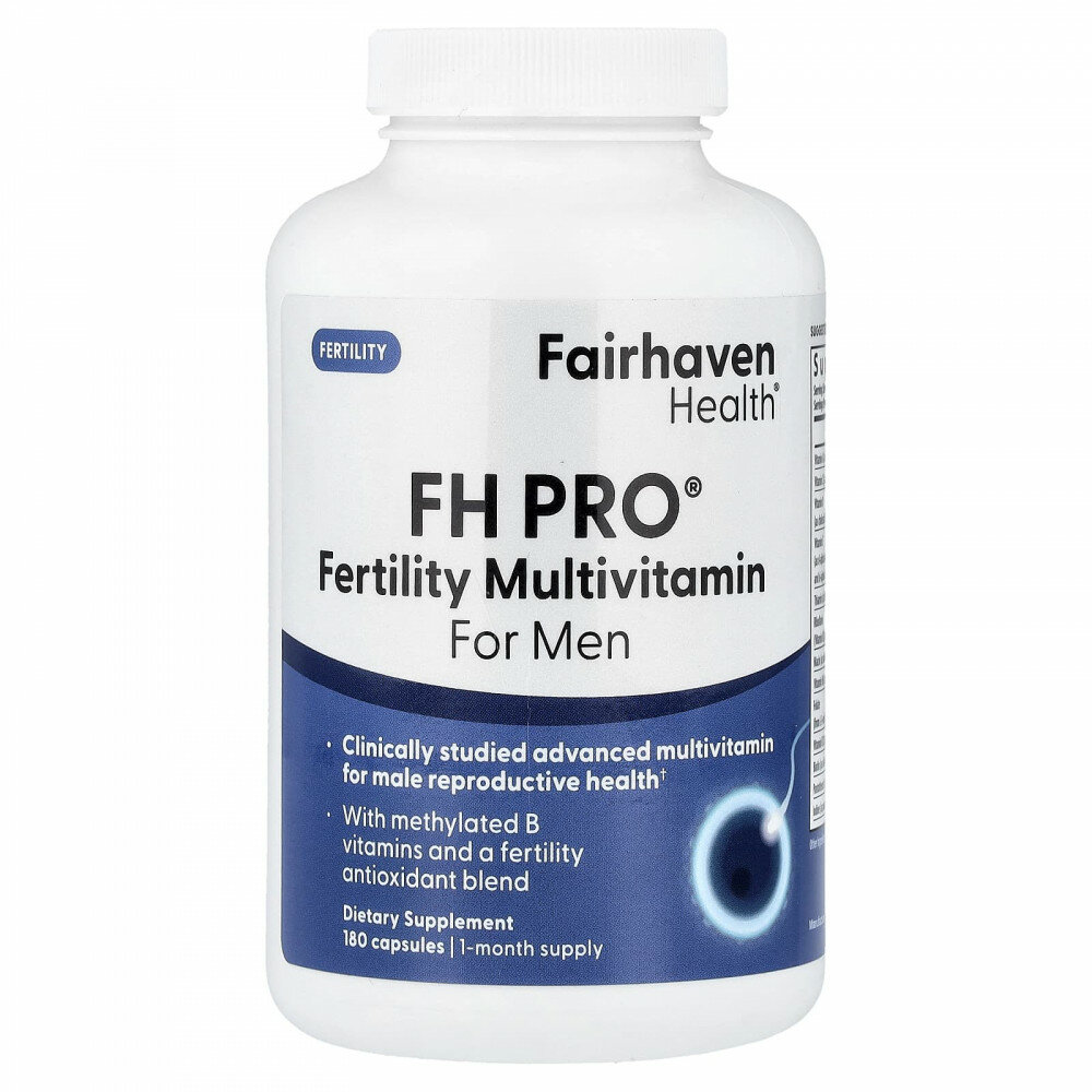 Fairhaven Health, FH Pro®, мультивитамины для поддержки фертильности, для мужчин, 180 капсул