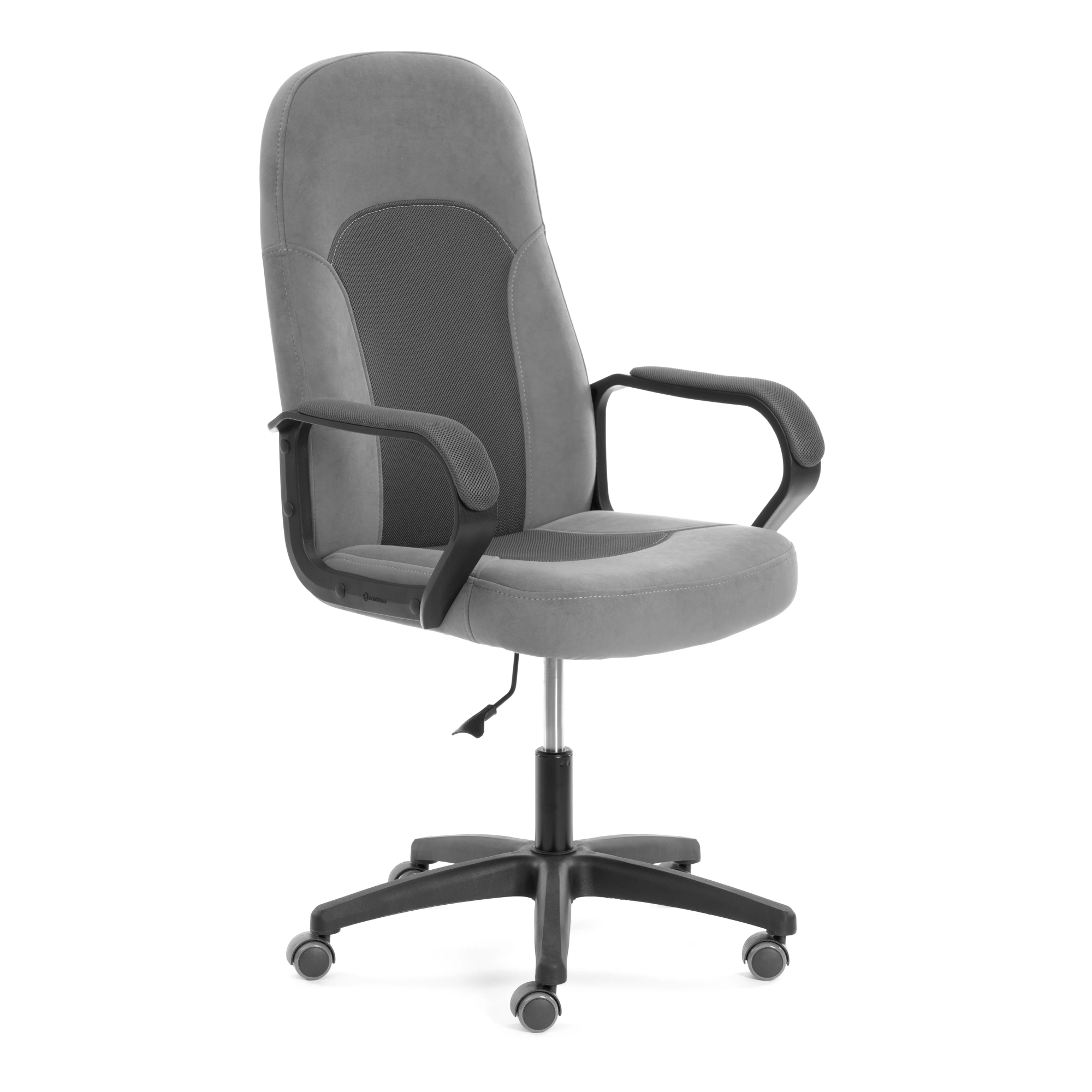 Кресло PARMA (22) Tetchair серый, ткань и пластик, мягкое сиденье, с подлокотниками