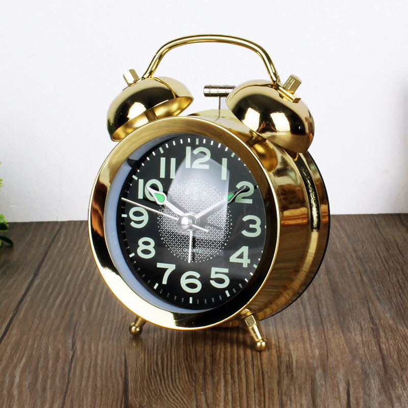Светящийся механический заводной будильник из Хэфэя, электронный громкий будильник с курочкой, поедающей рис, ретро-ностальгический старинный будильник.