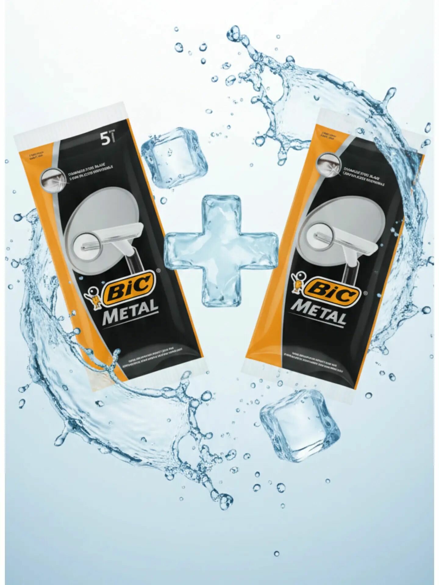 Бритва мужская одноразовая BIC Metal,2 пачки по 5 штук в упаковке