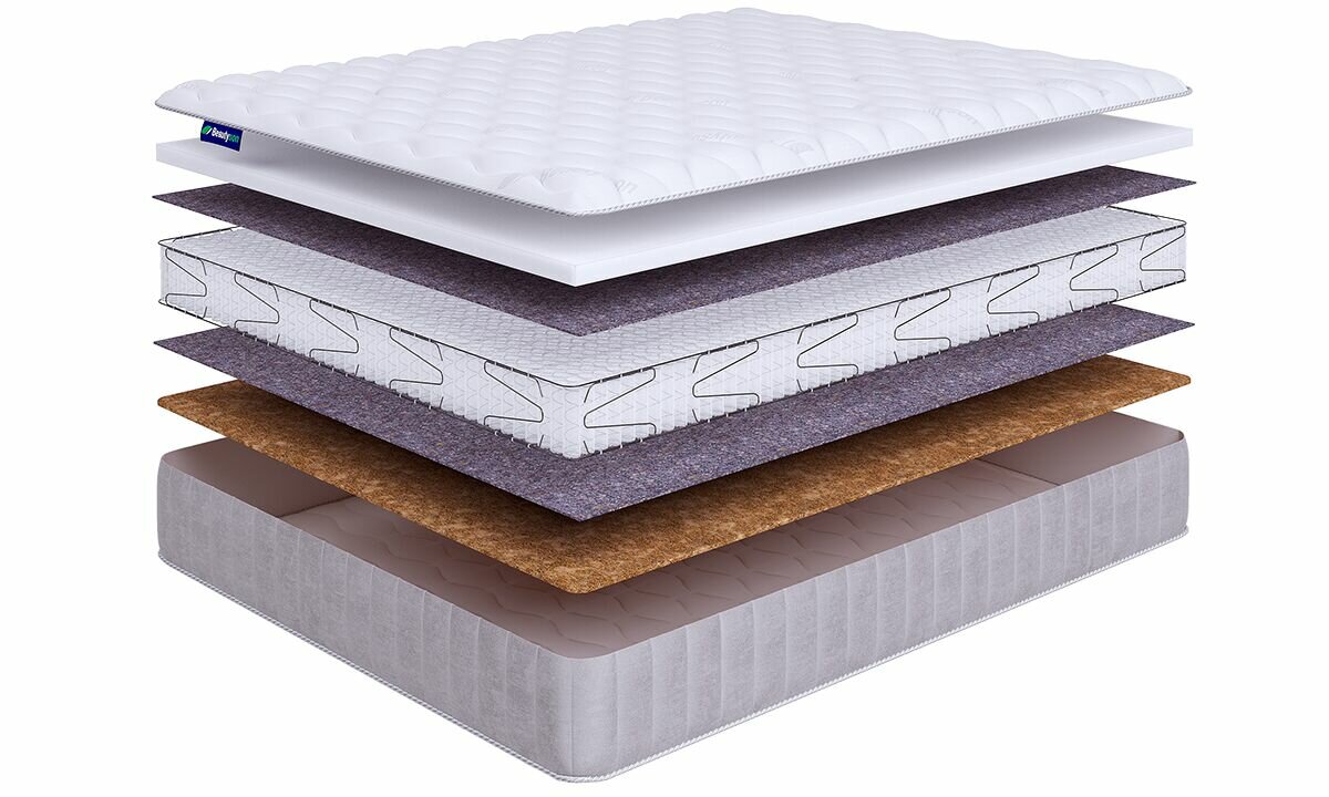 Матрас Beautyson Promo Lux 8 S1200 200х200 анатомический средней жесткости Независимые пружины высота 20 см