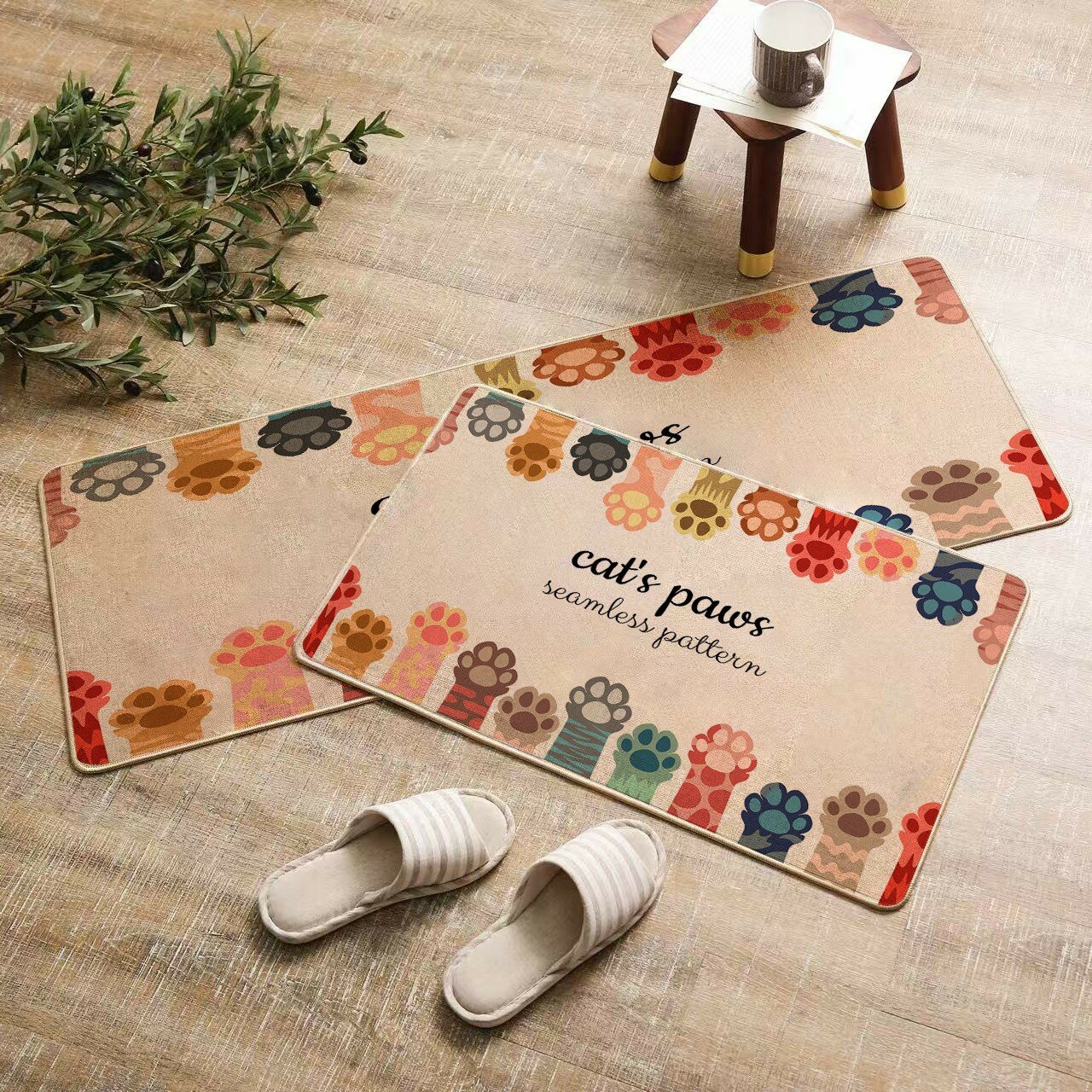 Льняной коврик из тонкого льна с резиновой основой, впитывающий влагу, нескользящий, маслостойкий, впитывающий масло, коврик для ванной, прихожей, кухни.