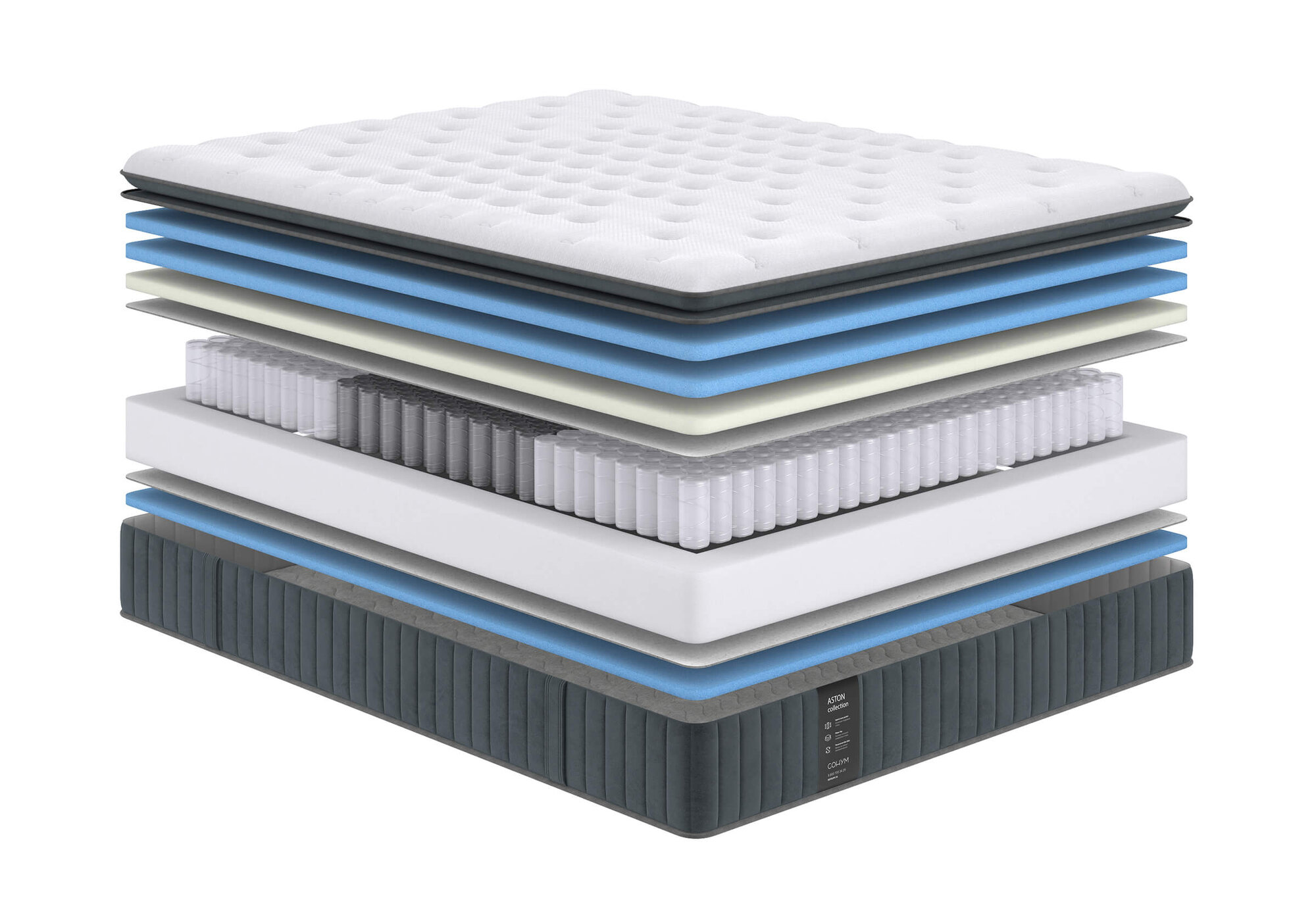 Матрас Сонум Aston Hard 90х200 высота 31 см анатомический жесткий Независимые пружины