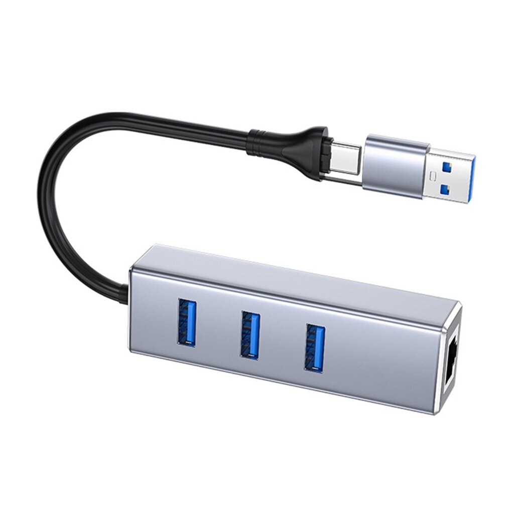 Универсальный Ethernet-адаптер USB A USB C С 3 USB-Портами Для Смартфонов, Планшетов и ПК