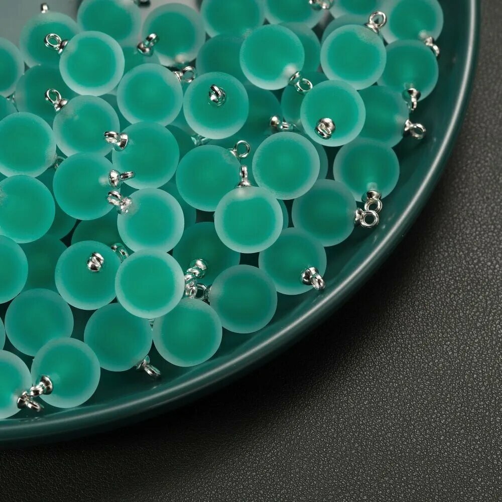 Подвеска круглый 16x21mm, украшений для фурнитура для бижутерии , 5шт , цвет зеленый