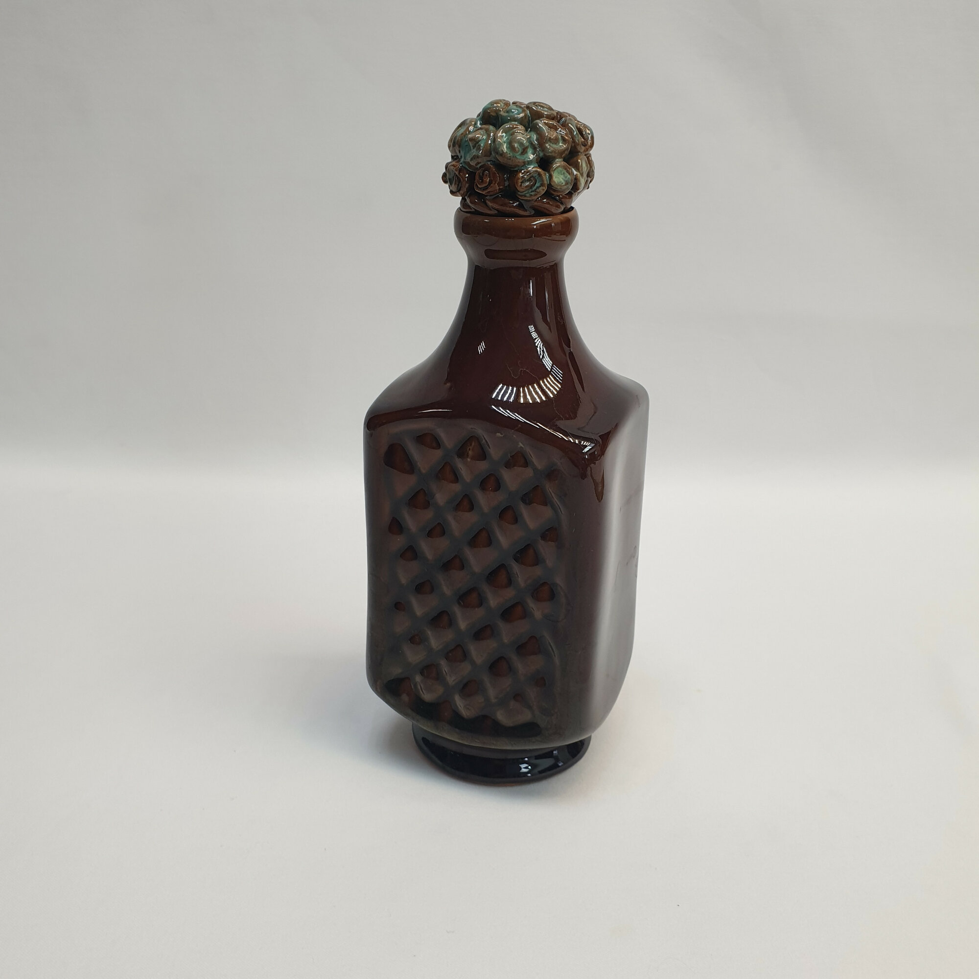 Винтажный кувшин, керамика ручная роспись 0.6 л, СССР