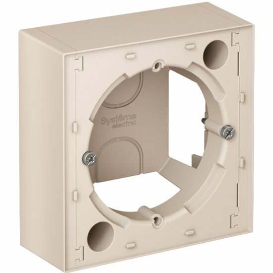 Коробка для наружного монтажа Systeme Electric (schneider Electric) SCHNEIDER ELECTRIC ATLASDESIGN, Бежевый, ATN000200