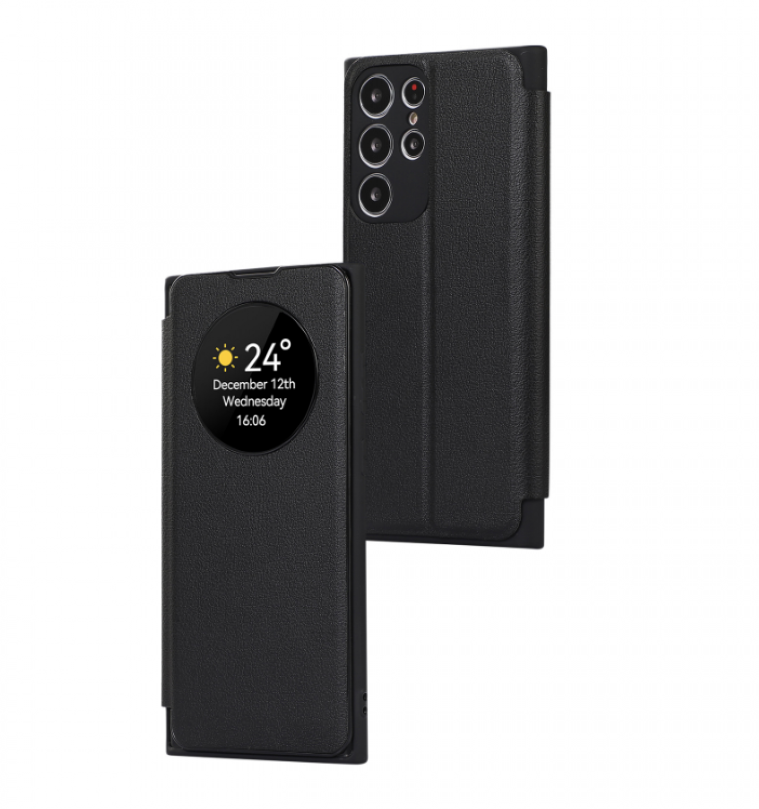 Чехол-книжка MyPads Con finestra для Samsung Galaxy S21 Ultra из импортной эко-кожи с окном для вызовов