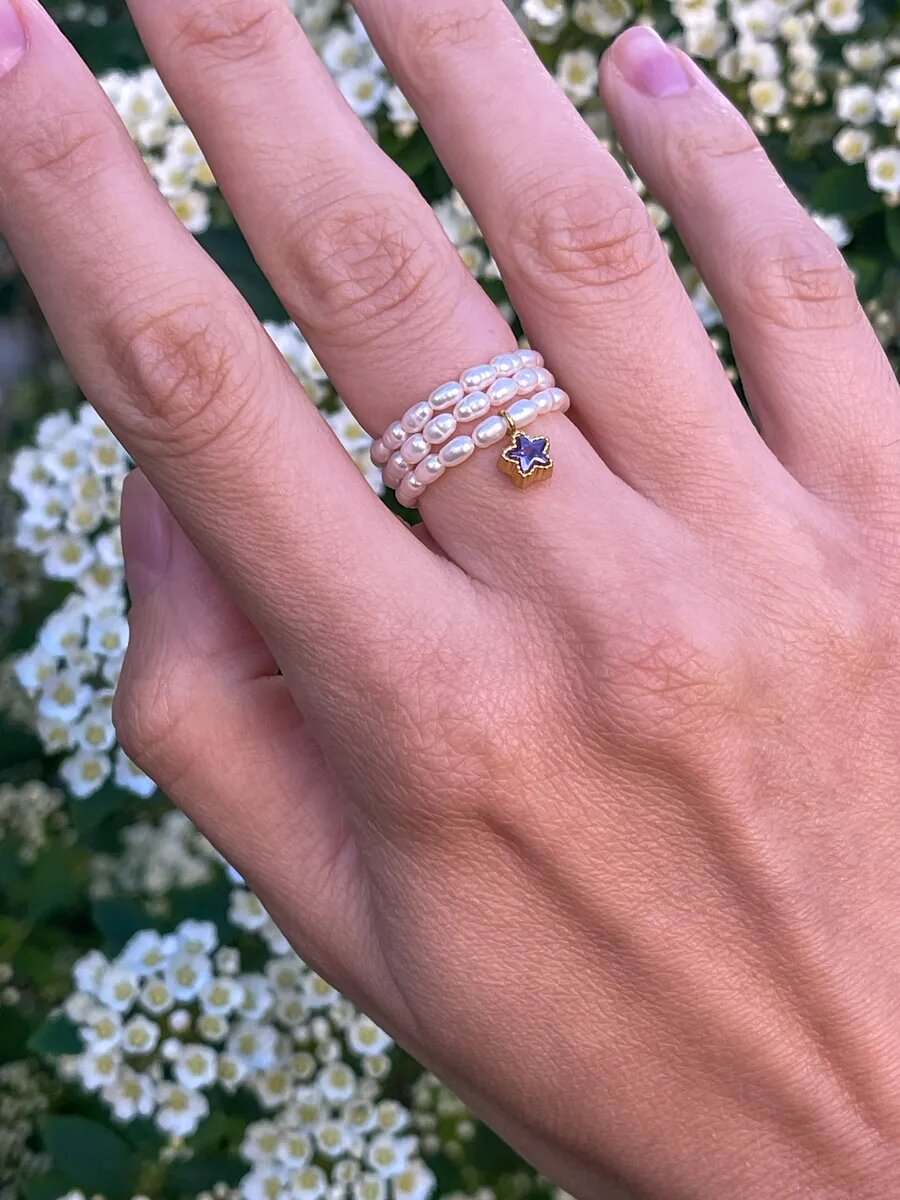 Кольцо, жемчуг пресноводный культивированный