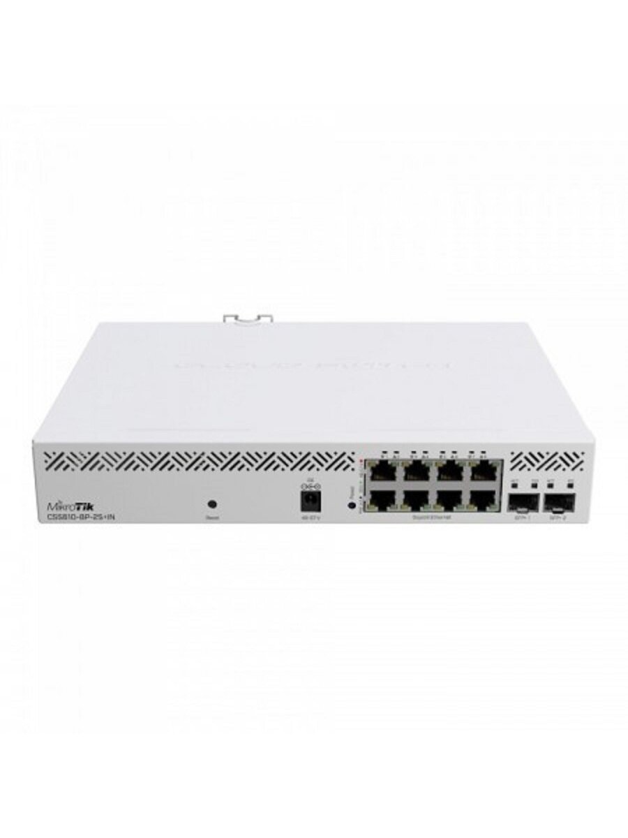 MikroTik CSS610-8P-2S+IN PoE-коммутатор, 8х 1G RJ45, 2х SFP+, раздача PoE 140 Вт, SwitchOS Lite