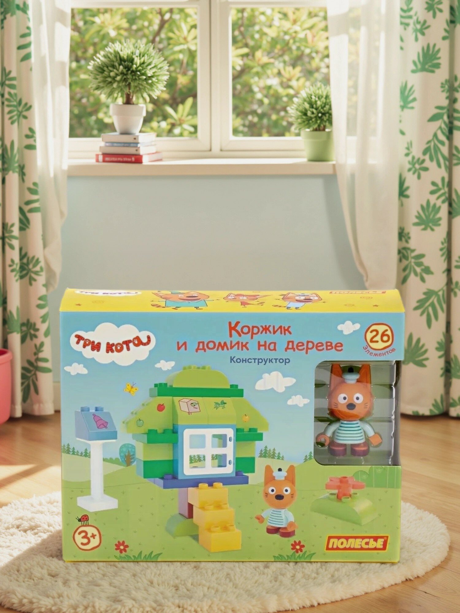 Конструктор Полесье "Макси" - "Три кота. Коржик и домик на дереве", 26 эл.