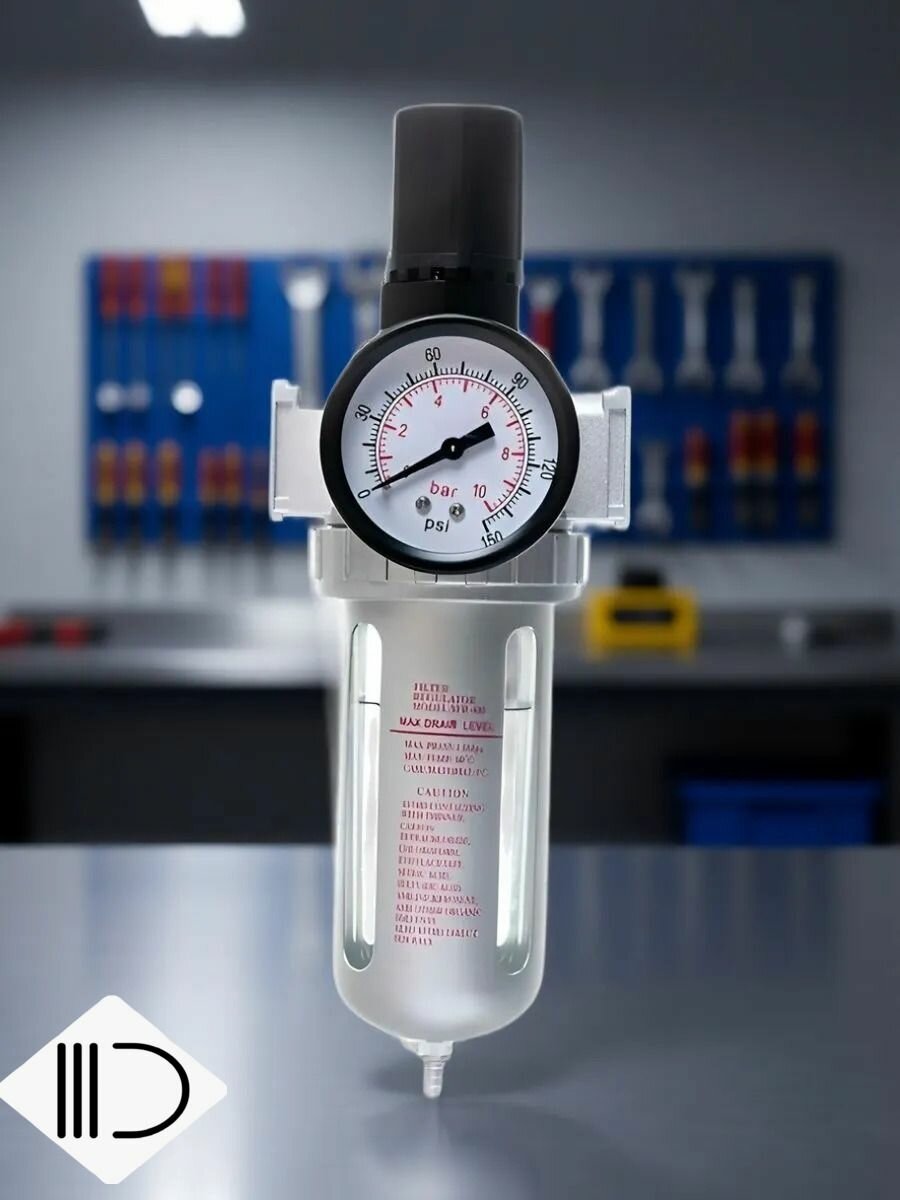 Фильтр-влагоотделитель Pegas pneumatic (4507) AFR804 с регулятором давления 1/2"