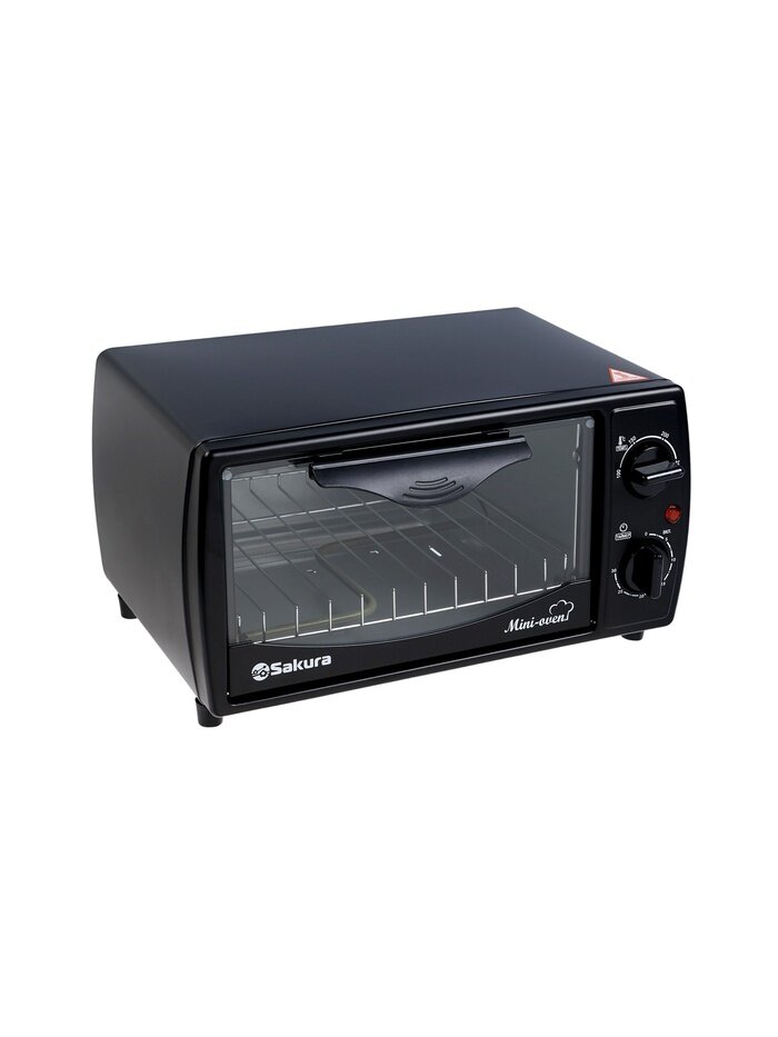 Мини печь Sakura SA-7018B, 1000 Вт, 10 л, 100-250 С, чёрная