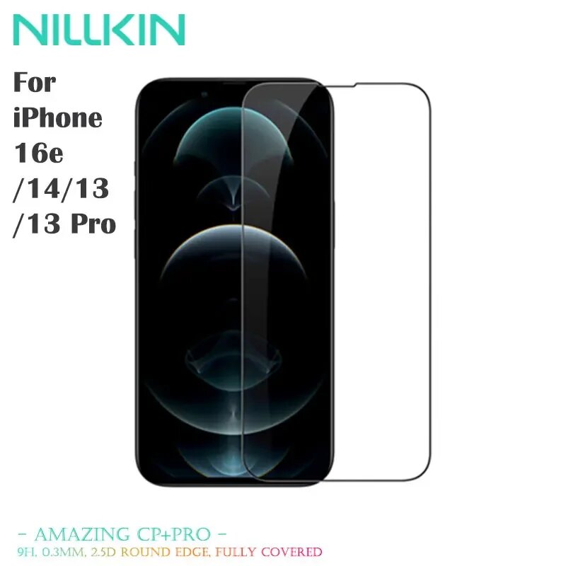 NILLKIN Amazing CP+PRO пленка для iPhone 16e (2025 новых), закаленное стекло с полным клеем, 9H, антибликовое/нано-покрытие/0,33 мм, ультратонкое