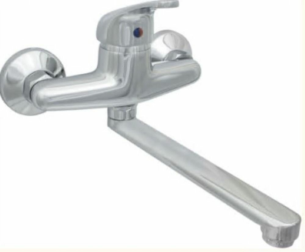 Смеситель для ванны Центр Сантехники настенный, диаметр картриджа 35 мм, М40, излив плоский длина 220 мм ЦС-СМ 294-2