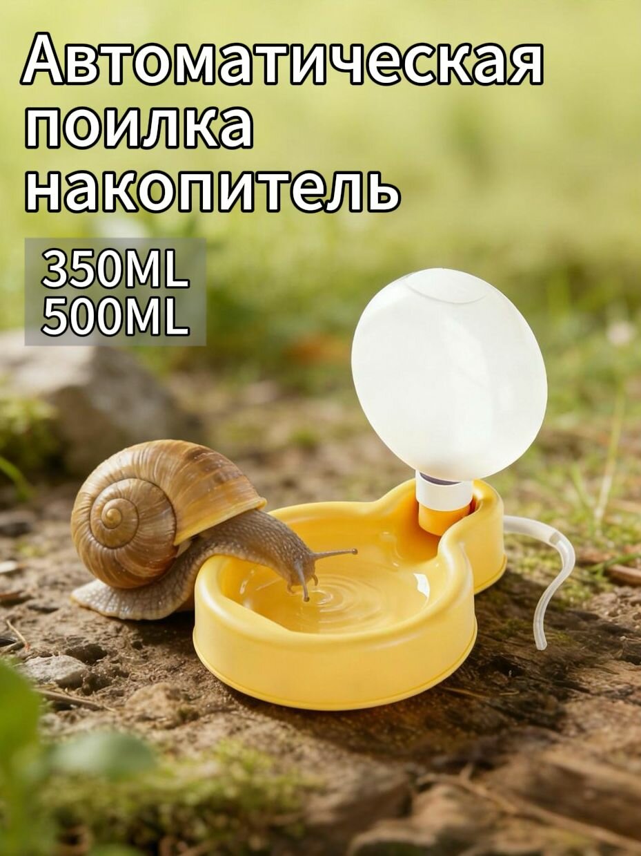 Автоматическая поилка-накопитель для улиток и беспозвоночных, без электричества, для террариума