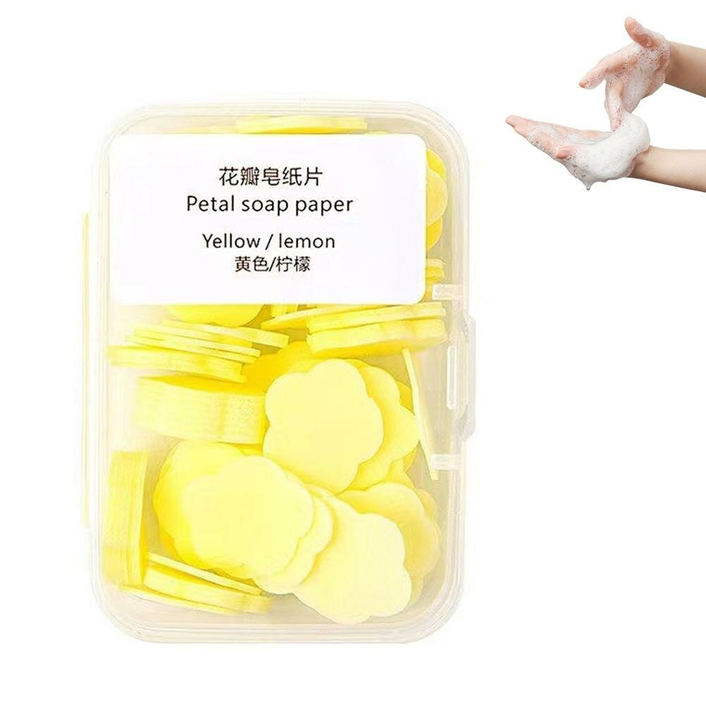 Листовое одноразовое бумажное мыло в коробочке /Дорожная мыльная бумага