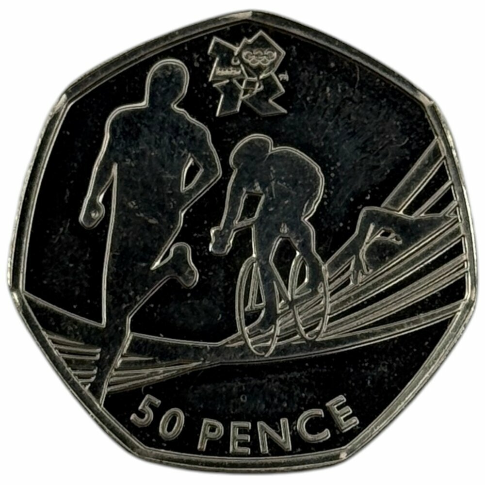 Великобритания 50 пенсов 2011 г. (XXX летние Олимпийские игры 2012, Лондон - Триатлон) (CN)