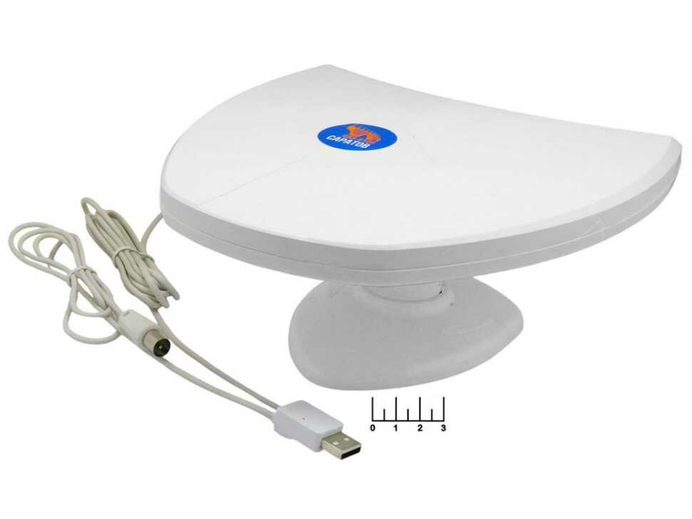 Антенна комнатная для цифрового ТВ Рэмо BAS-5128-USB Саратов с усилителем (питание USB)