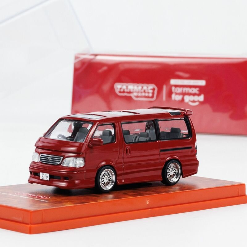 Машинка Tarmac Works 1:64 Hiace Wagon MPV Модель легкосплавного автомобиля