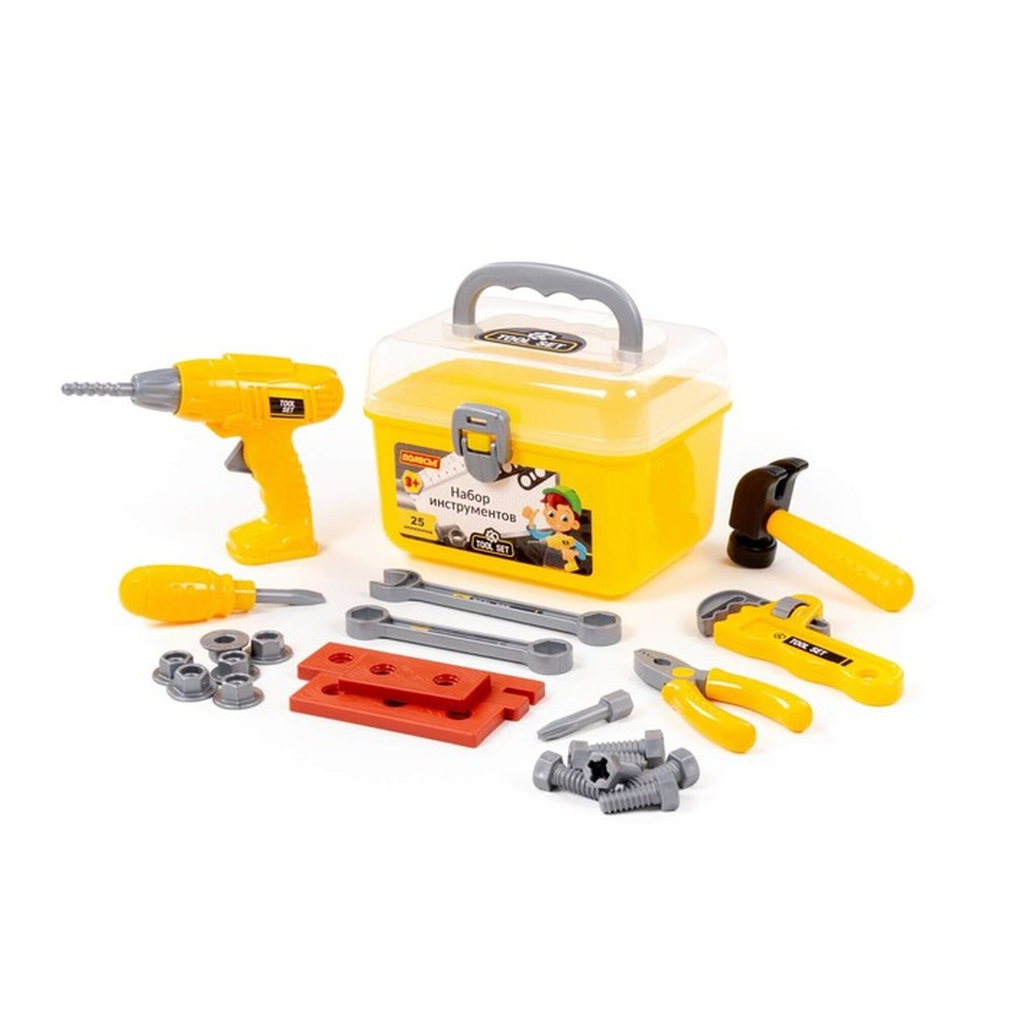 Набор инструментов Полесье №27, 25 элементов, в чемоданчике, от 5 лет