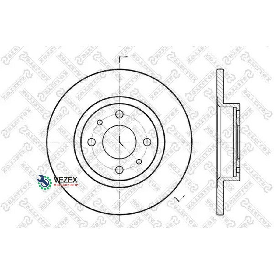 STELLOX 60209932SX диск тормозной передний!\Alfa Romeo 146/155, Fiat Brava/Tempra 1.4-1.9TD 88>