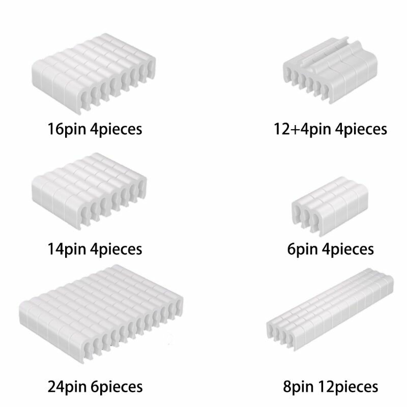 Гибкие гребенки для проводов из ПВХ, направляющая для компьютерных проводов диаметром 1.8-2.5 мм, Белый