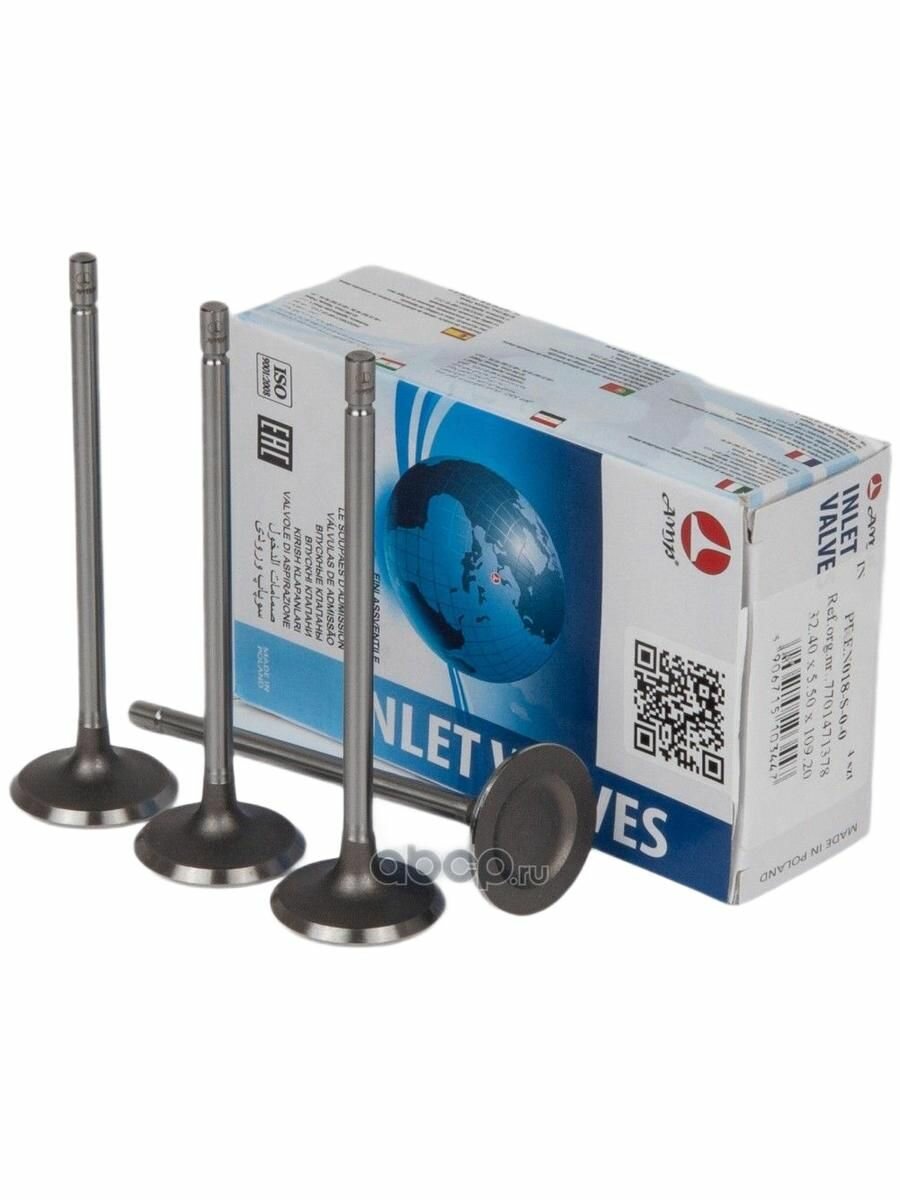 Клапан AMP для Lada Largus, Renault Logan 16кл впускной (4шт)