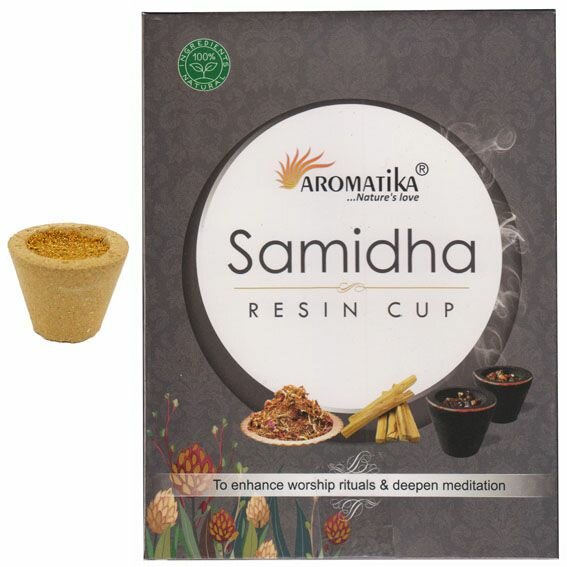 SAMIDHA Resin Cup, Aromatika (самбрани Чашка из смолы с самидхой, Для улучшения ритуалов поклонения и углубления медитации, Ароматика), 1 уп.