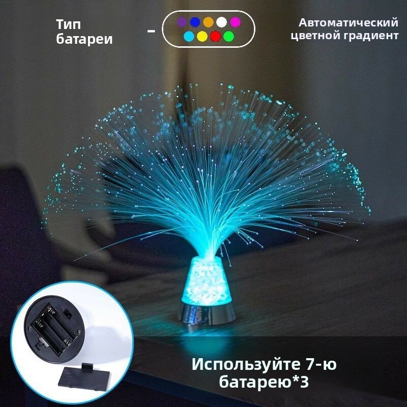 Оптоволоконный ночник, фантазия звездного неба, прикроватная лампа для спальни с эффектом звездного неба, популярна среди молодых девушек, светодиодная настольная лампа для сна.