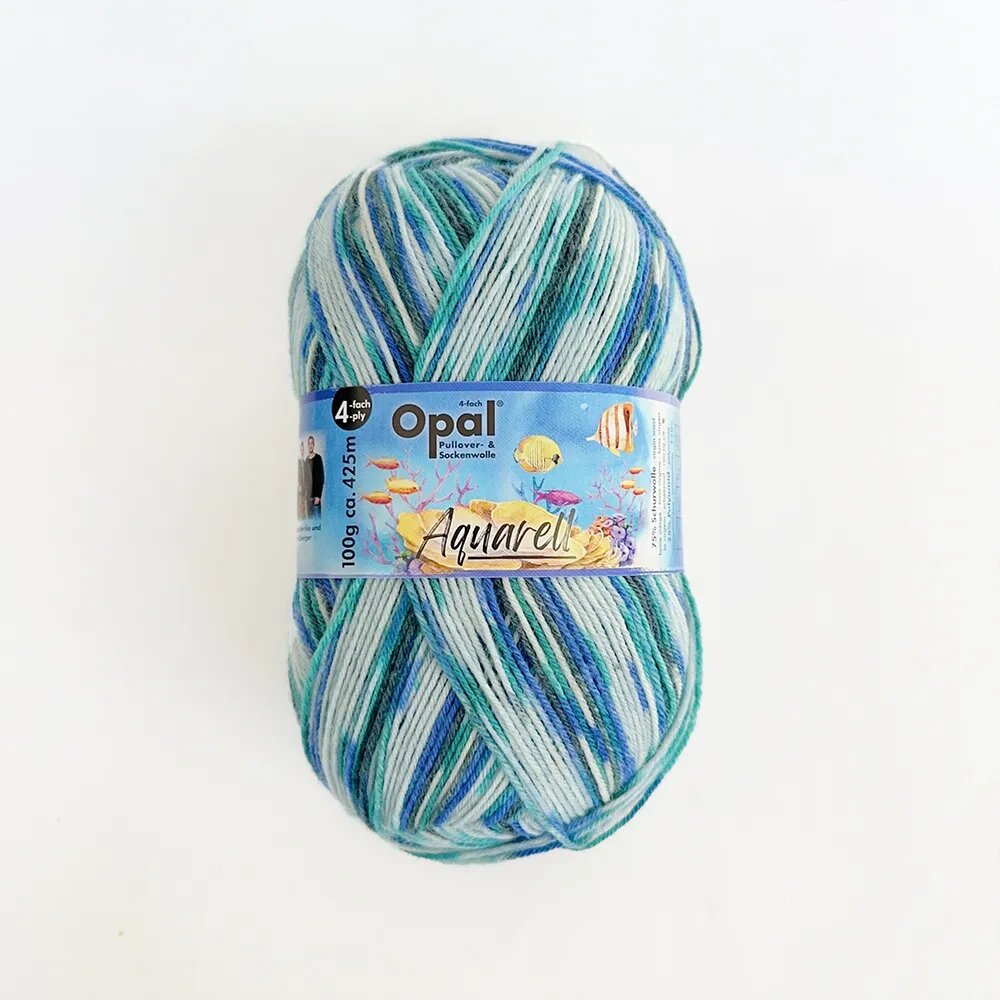 Шерстяная пряжа Opal Aquarell 4ply для вязания носков и многого другого