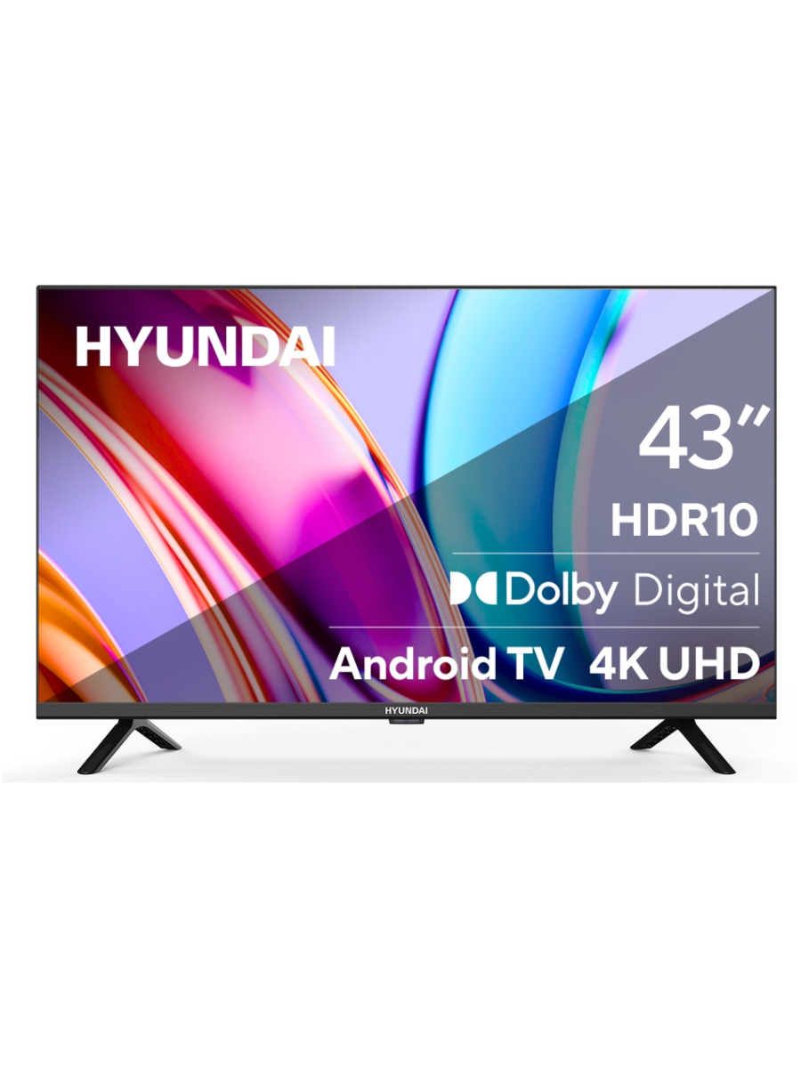 Телевизор Hyundai H-LED43BU7006 43" LED, 4K Ultra HD, черный, смарт ТВ, Android TV