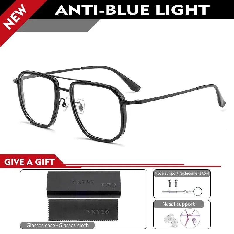 Мужские очки Anti-Blue Light 2216YJ-BLACK -100
