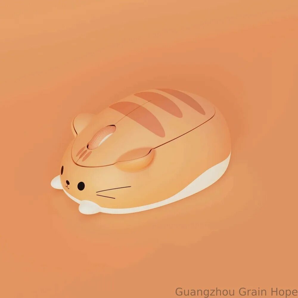 Игровая мышь беспроводная Беспроводная мышь Akko Cat оранжевого цвета (Carter), оранжевый, коралловый