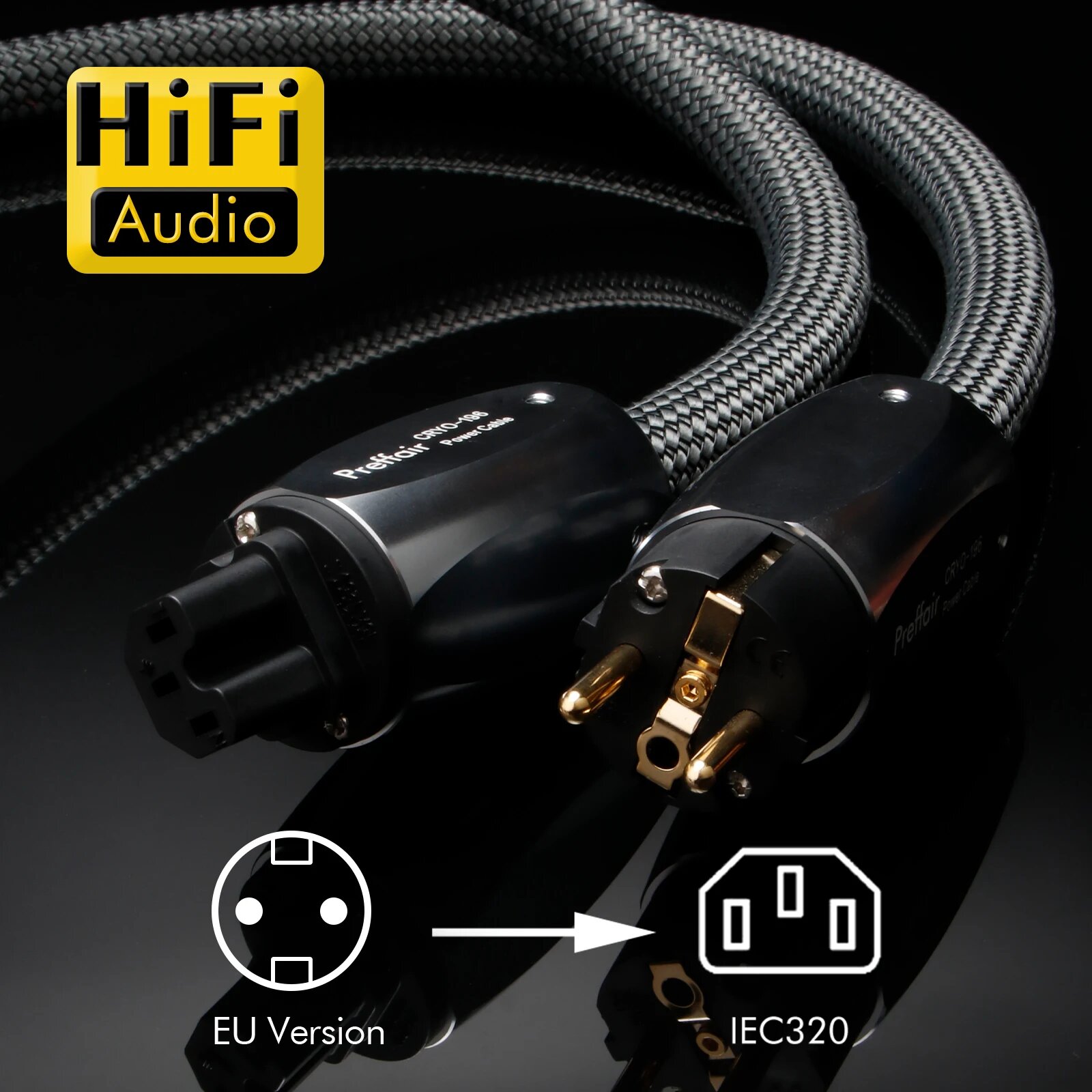 Кабель питания Preffair HIFI CRYO196 EU, 1 м