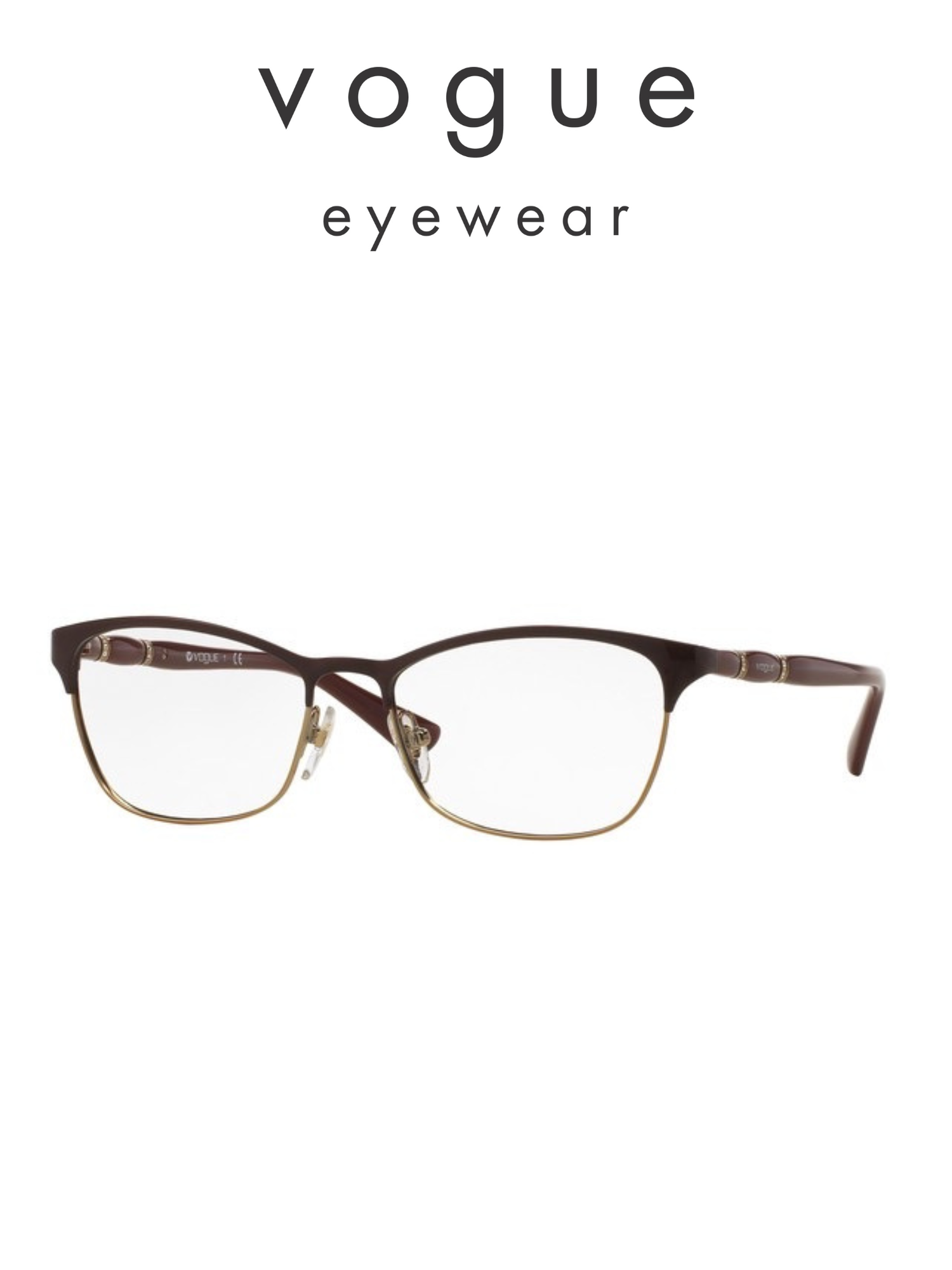 Оправа для очков Vogue Eyewear VO 3987-B 986 женская, металл, кошачий глаз, бордовая