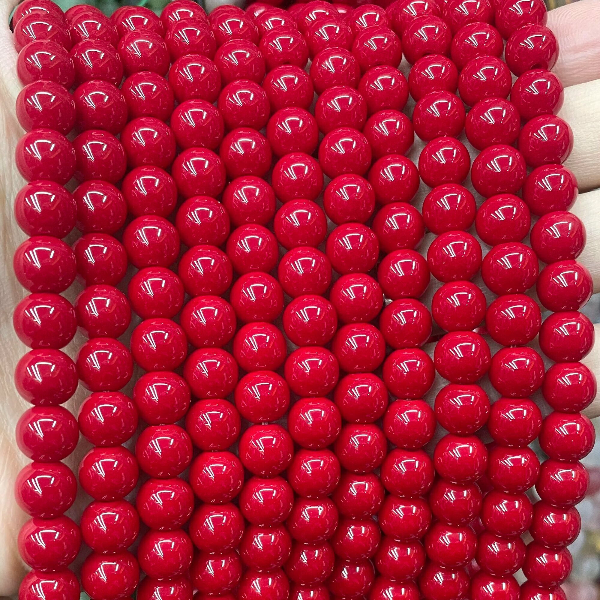 Красный коралл бусины SYSRXLR 4-12 мм 4mm 90pcs beads