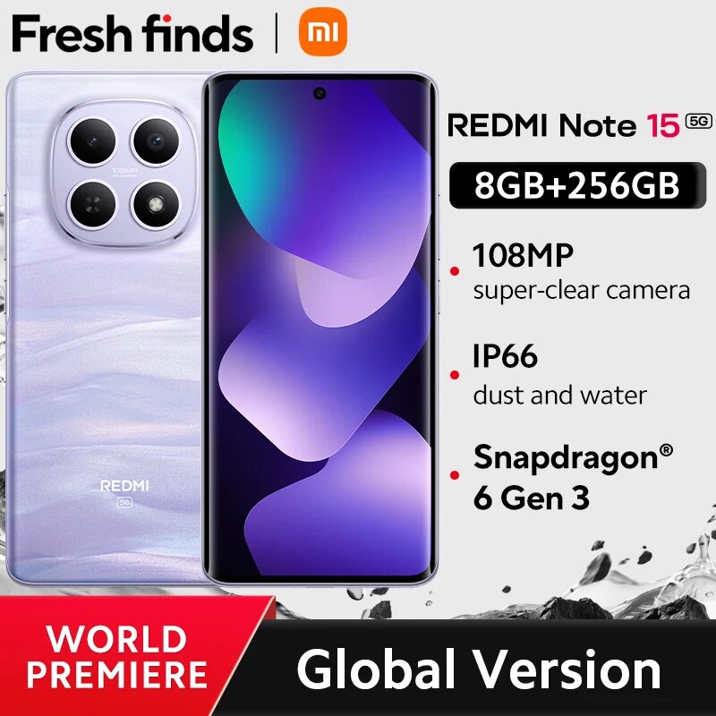 Смартфон Xiaomi Redmi Note 15 5G, 8/256ГБ, global