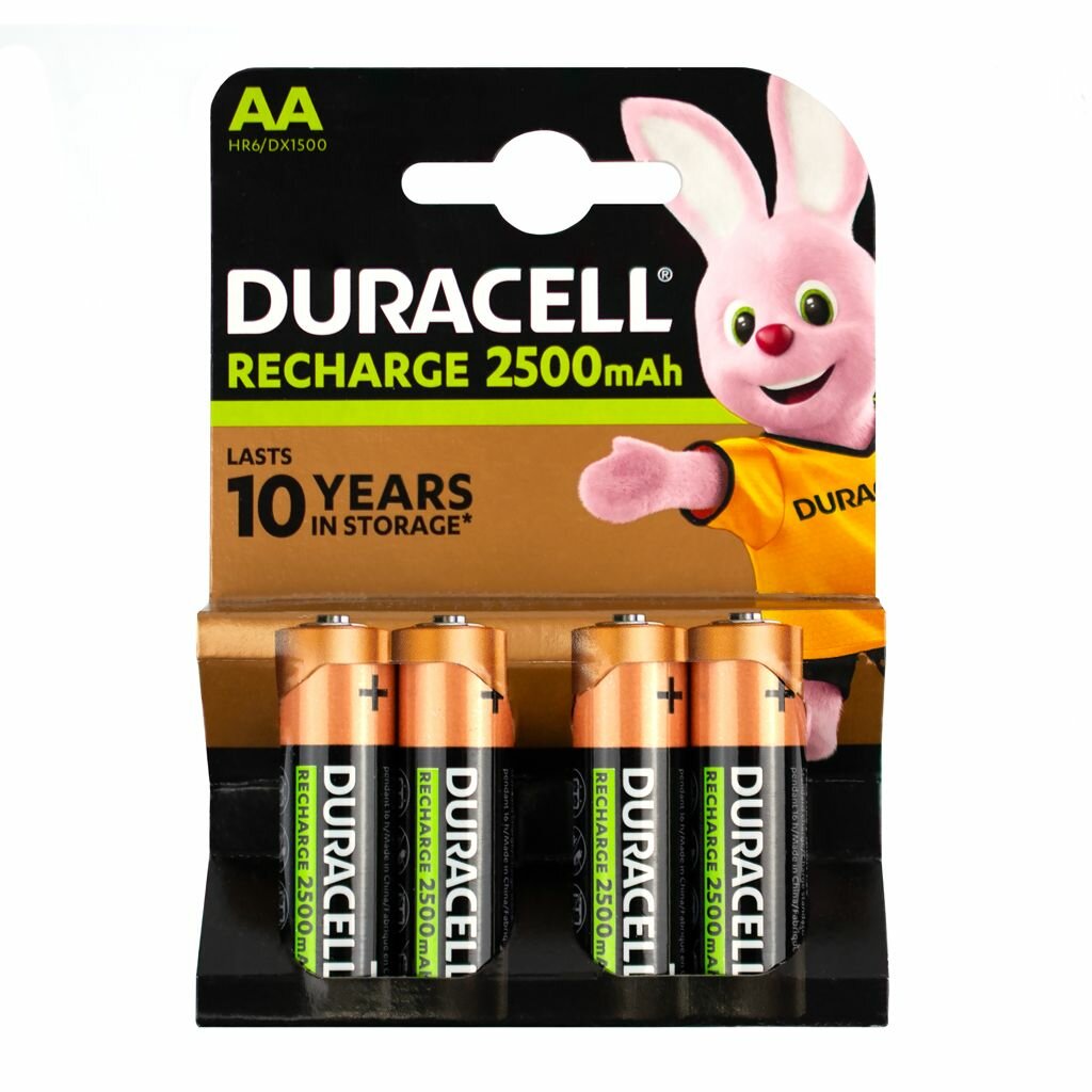Аккумулятор NiMH DURACELL RECHARGE HR6 2500 мAч BL-4