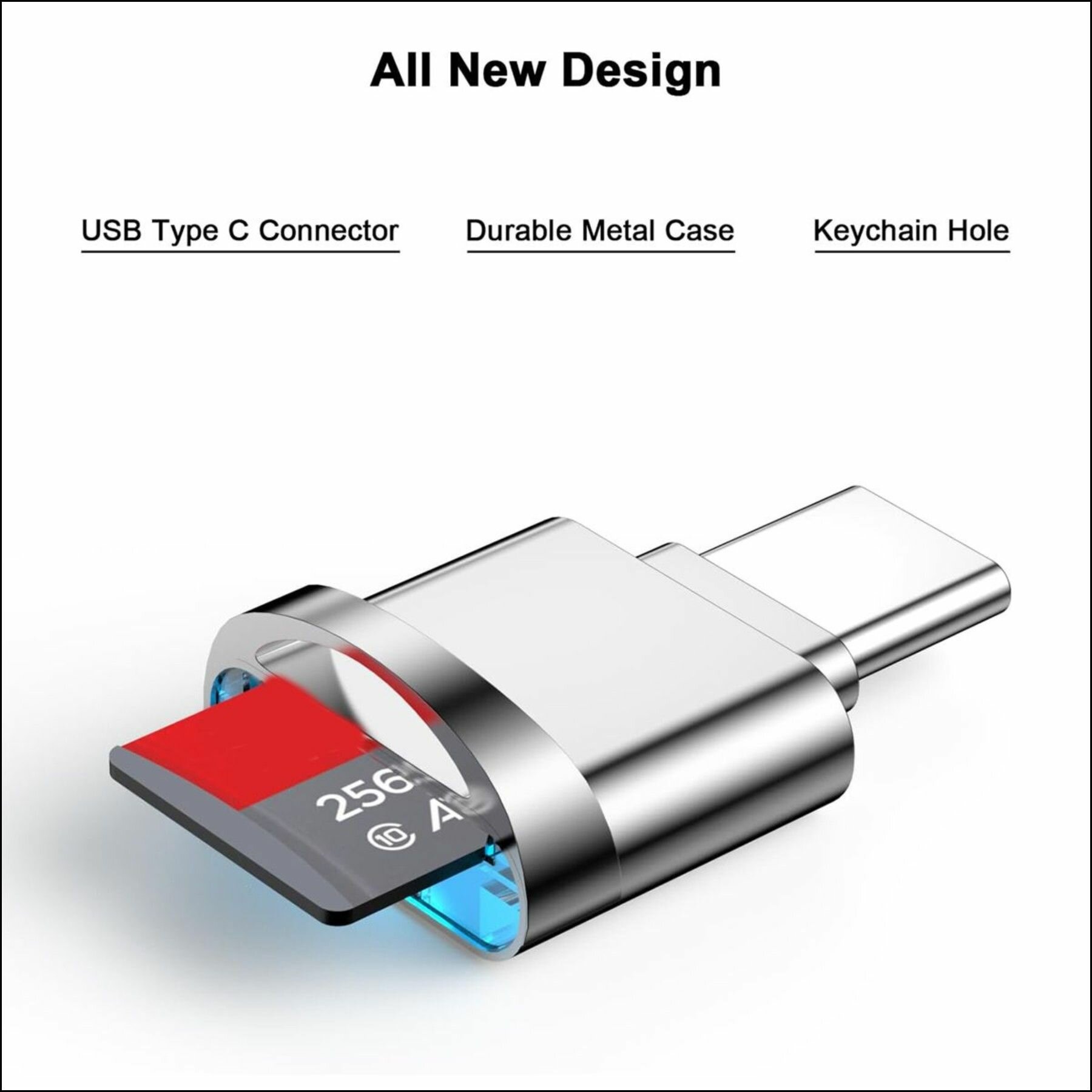 Адаптер для чтения карт Micro-SD, USB Type C - Micro-SD/TF адаптер для Type-C, B