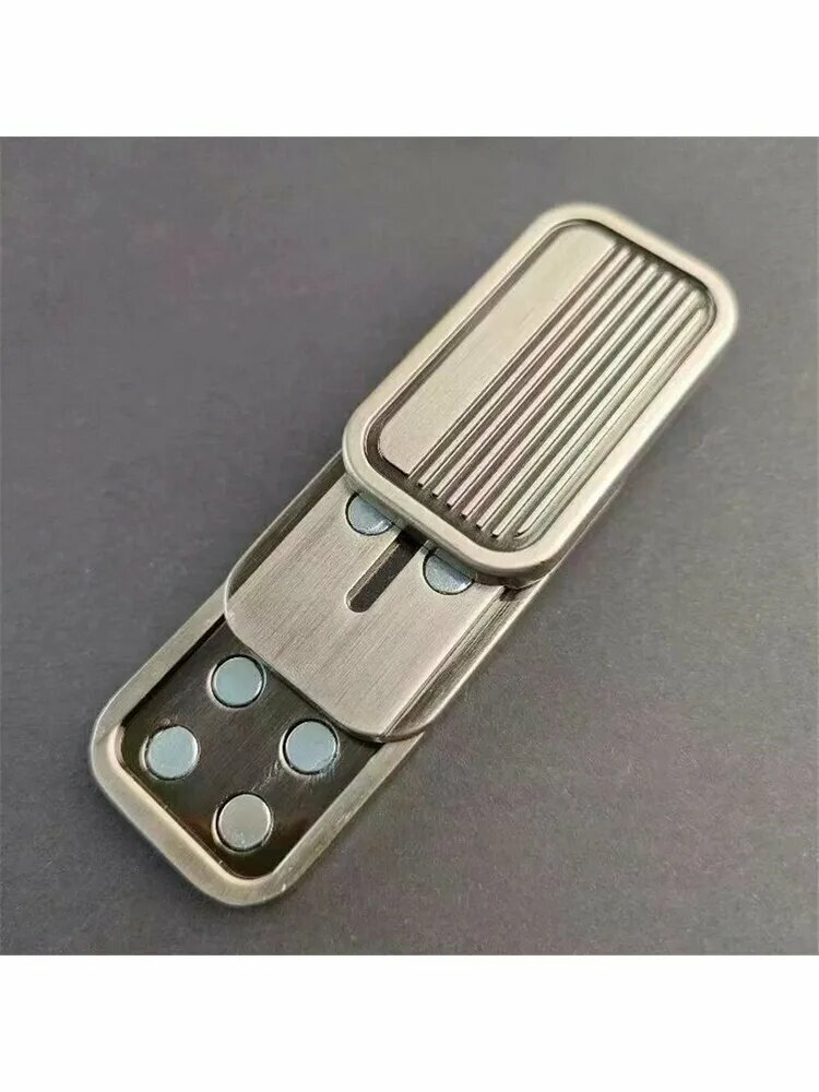 Эксклюзивно 3-ступенчатый магнитный толкатель-слайдер, EDC металлический ручной спиннер фиджет игрушка, сенсорные антистрессовые игрушки