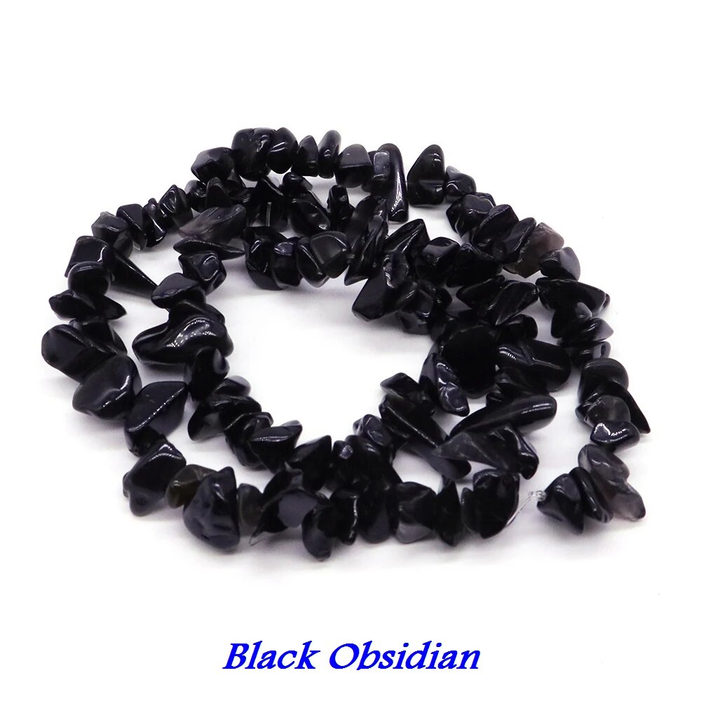 Черный обсидиан бусы, 5pc(approx.16IN)