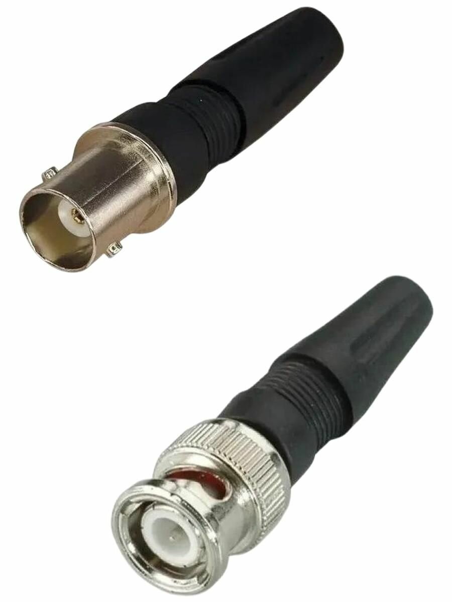 Разъемы BNC "штекер" "гнездо" пластик на кабель RG-58, RG-59, RG-6 под винт