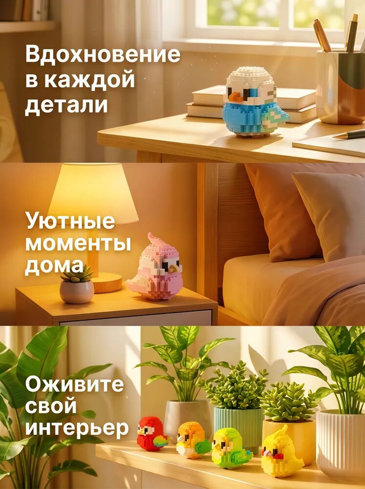 Мини конструктор, птицы, коробка — фото 1