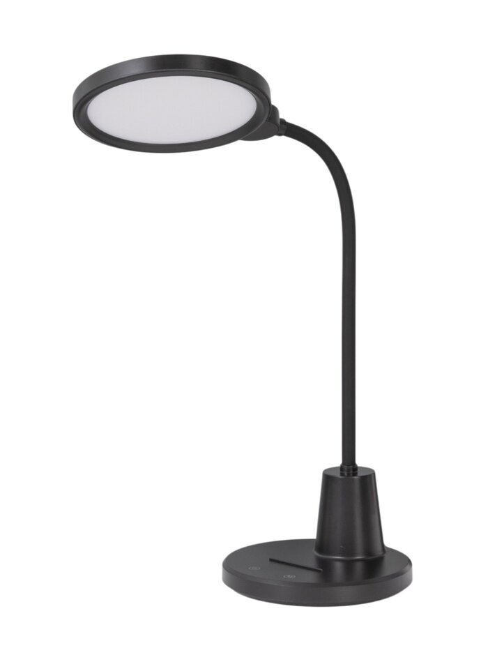 Лампа настольная старт CT91, LED, 12 Вт, 3000-6000К, 16×16×50 см, чёрная