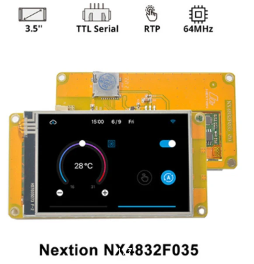 Дисплей NEXTION NX4832F035, сенсорный, 3,5", для систем контроля и автоматизации