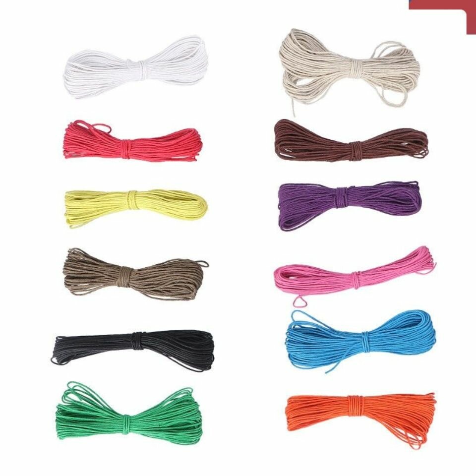 Эксклюзивный набор для творчества: 12 цветов бусин, хлопковый шнур 1 мм для ожерелий и браслетов