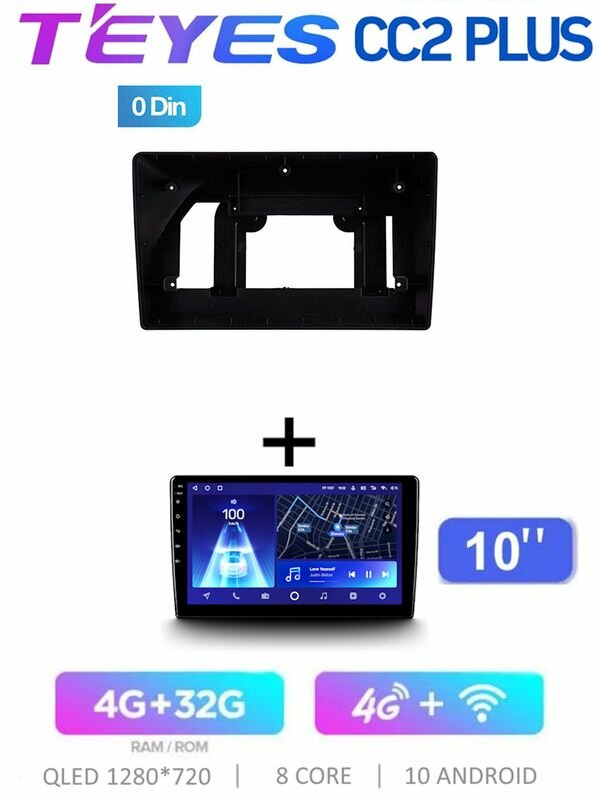 Магнитола 10" Teyes CC2 Plus 4/32 Gb для Citroen C5 2 2008-2017 F2