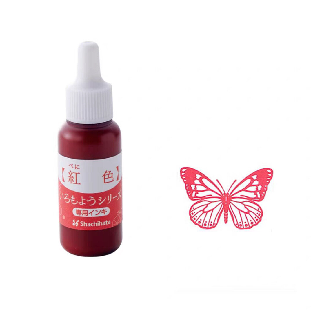 Японские специальные чернила Shachihata SAC-8 для цветных и узорчатых штемпельных подушек, японские цветные штемпельные подушки.